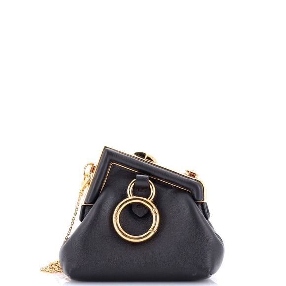 Fendi | Bags | Fendi First Charm Crossbody Bag Leather Nano Black ...